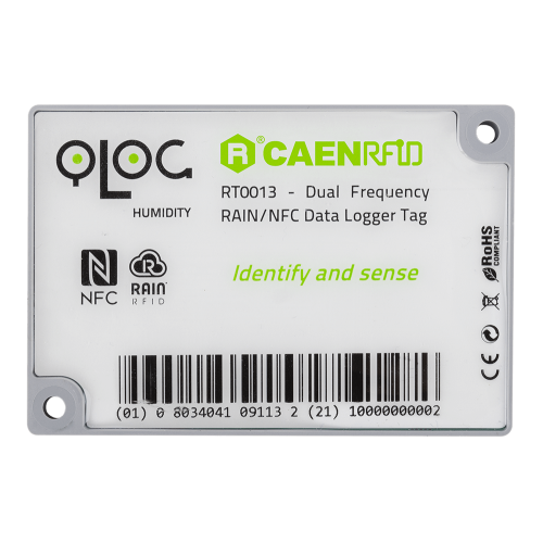 CAEN RFID qLog HUMIDITY NFC/RAIN RFID Logger tag RT0013